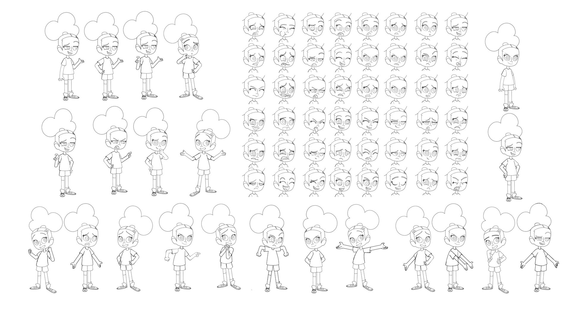 Facial and pose designing for an animation character by Parimah Ejresh ...