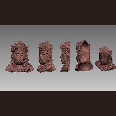 God Hanuman Character 3d Model for 3D print by fineartcadcam - on Twine.