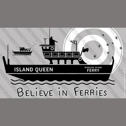 T-Shirt Design: Believe In Ferries by LucasRastoons - on Twine.