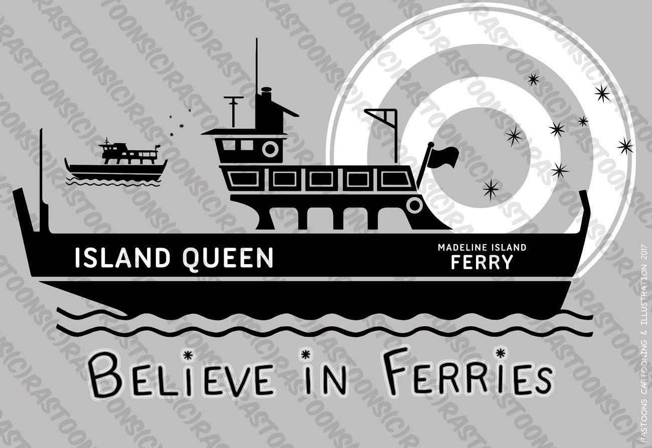 T-Shirt Design: Believe In Ferries by LucasRastoons - on Twine.