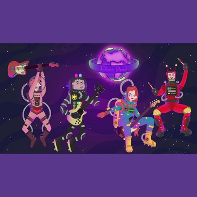 Rock band ilustration and 2D animation by joseleonardi.art - on Twine.