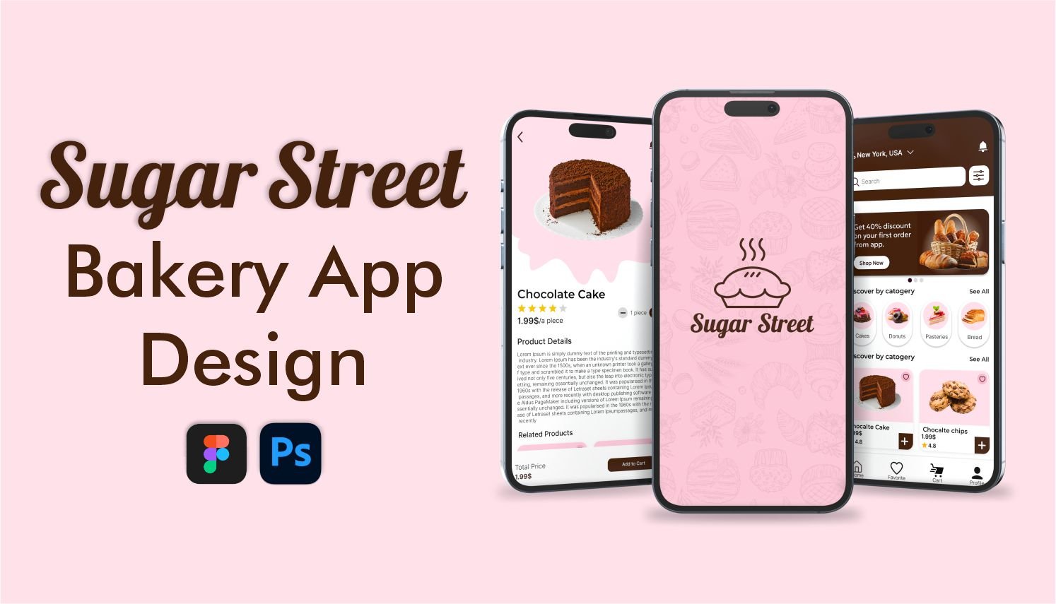 Bakery App UI Design using figma by Humayun Saeed - on Twine.