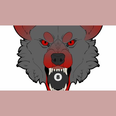 Wolf Biting 8-Ball Logo Design by Kris Porter (Kriwolf) - on Twine.