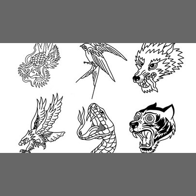 Animals and Creatures Tattoo Flash by Sylvie Carroll - Illustrator/Fine ...